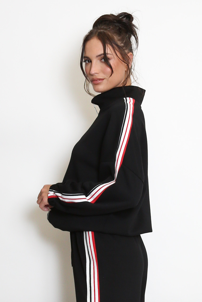 Sports Stripe Zip Through Track Top - Buy Fashion Wholesale in The UK