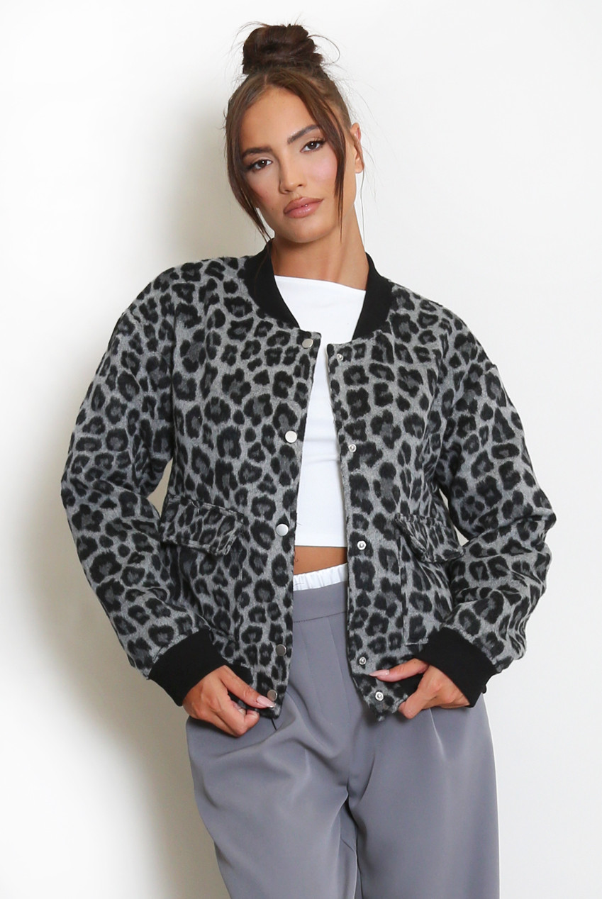 Leopard Bomber Jacket - Buy Fashion Wholesale in The UK