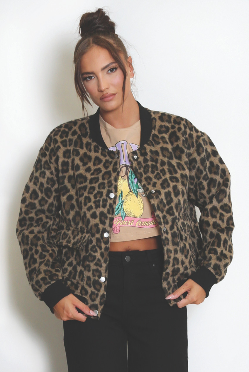 Leopard Bomber Jacket - Buy Fashion Wholesale in The UK