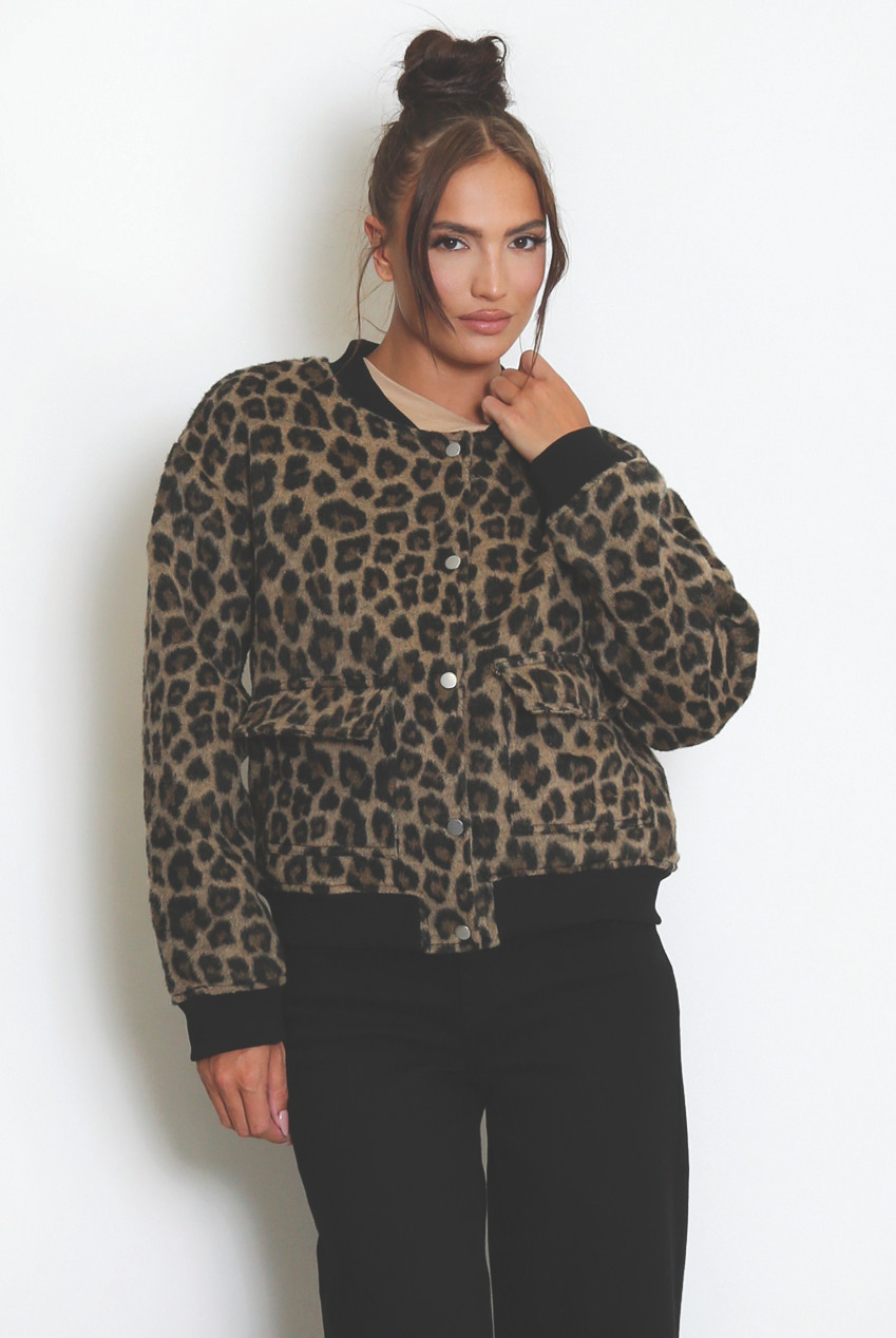Leopard Bomber Jacket - Buy Fashion Wholesale in The UK