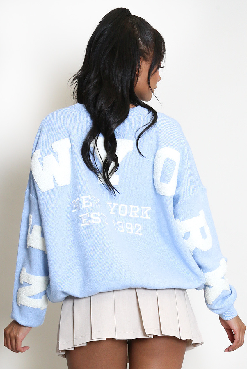 New York Embossed Jumper - Buy Fashion Wholesale in The UK