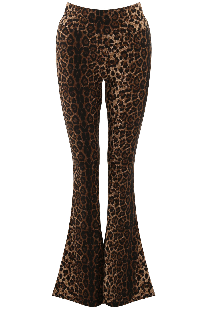 Leopard Bell Bottom Legging - Buy Fashion Wholesale in The UK