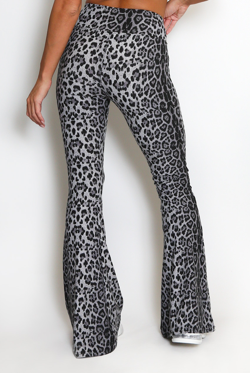 Leopard Bell Bottom Legging - Buy Fashion Wholesale in The UK