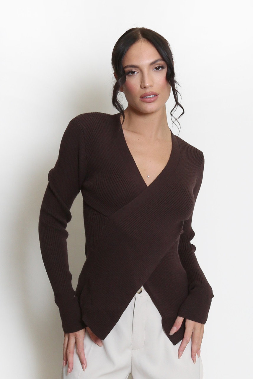 Fine Knit Crossover Jumper - Buy Fashion Wholesale in The UK
