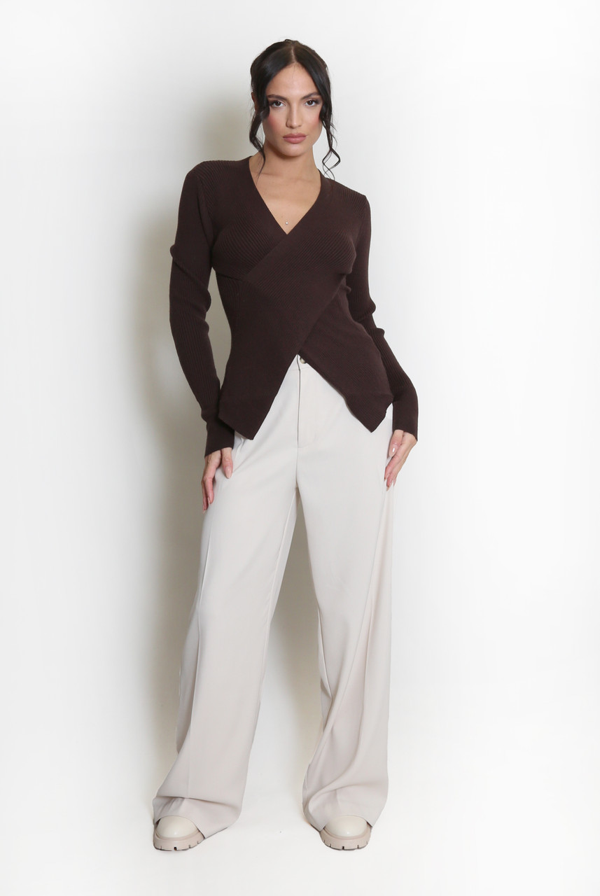 Fine Knit Crossover Jumper - Buy Fashion Wholesale in The UK