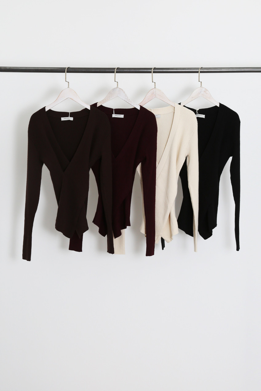 Fine Knit Crossover Jumper - Buy Fashion Wholesale in The UK