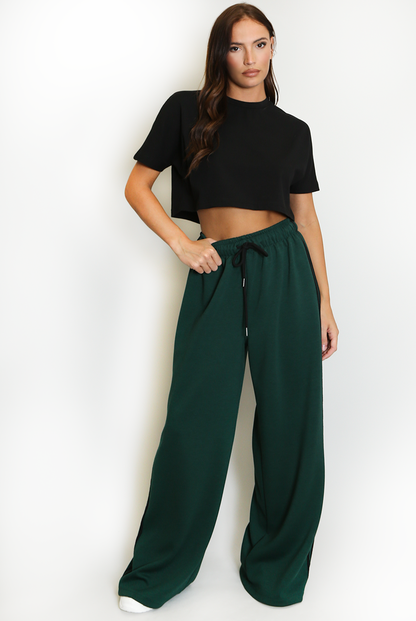 Side Stripes Wide Leg Trousers - Buy Fashion Wholesale in The UK