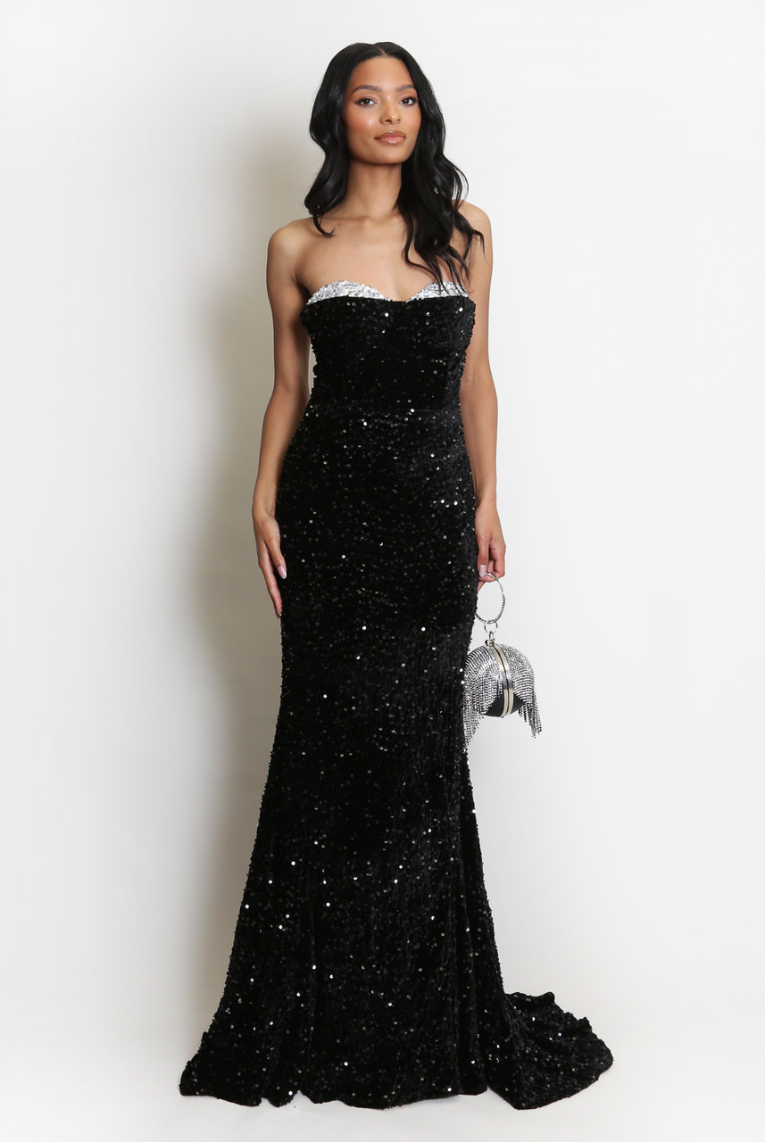 Fish Tail Sequin Sweetheart Maxi Dress - Buy Fashion Wholesale in The UK