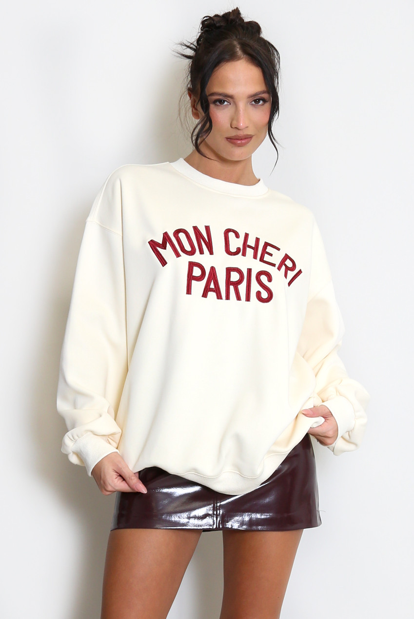 Mon Cheri Paris Embossed Sweatshirt - Buy Fashion Wholesale in The UK