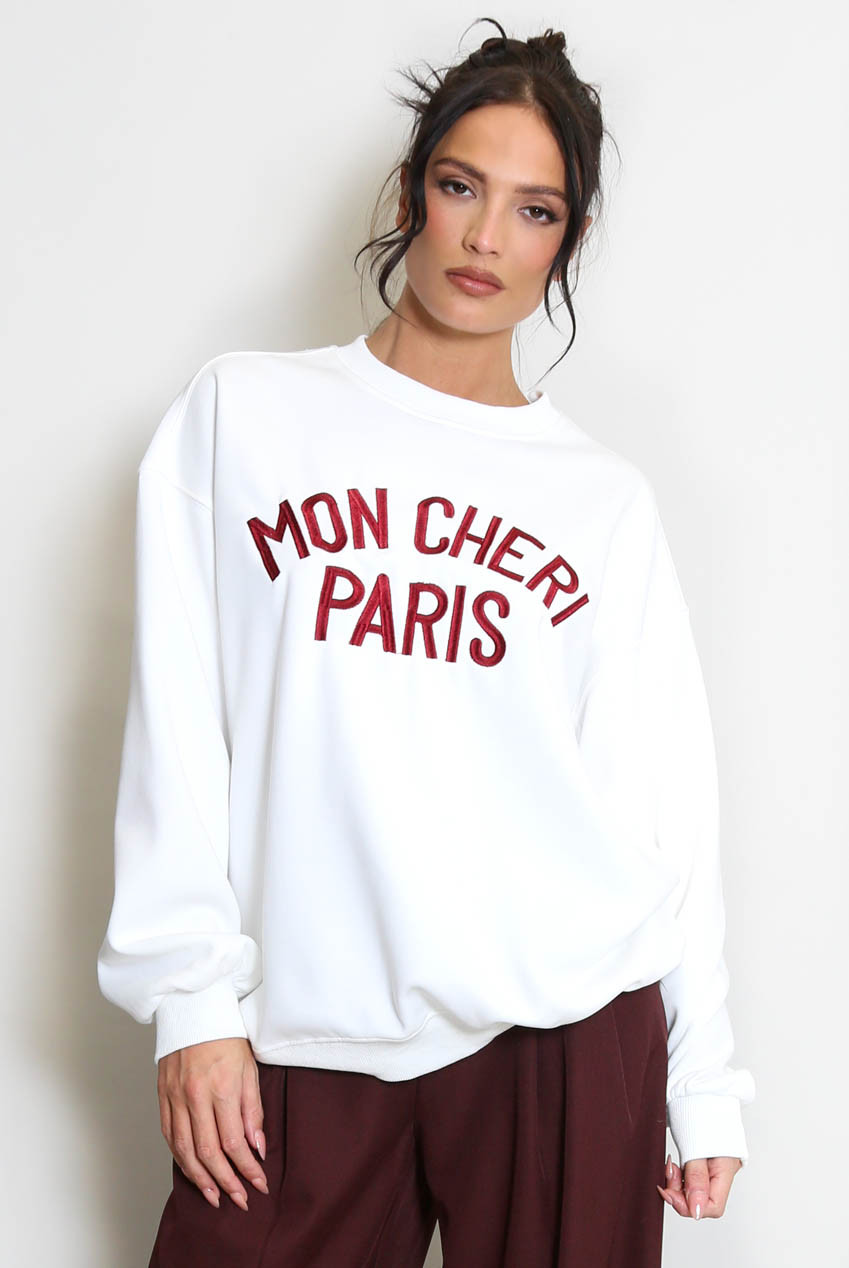 Mon Cheri Paris Embossed Sweatshirt - Buy Fashion Wholesale in The UK