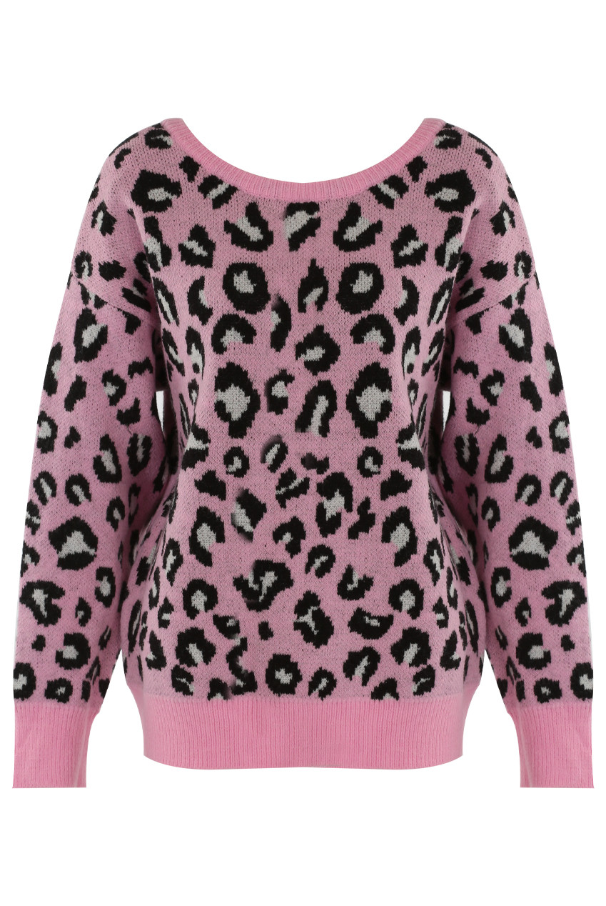 Bow Back Leopard Jumper - Buy Fashion Wholesale in The UK