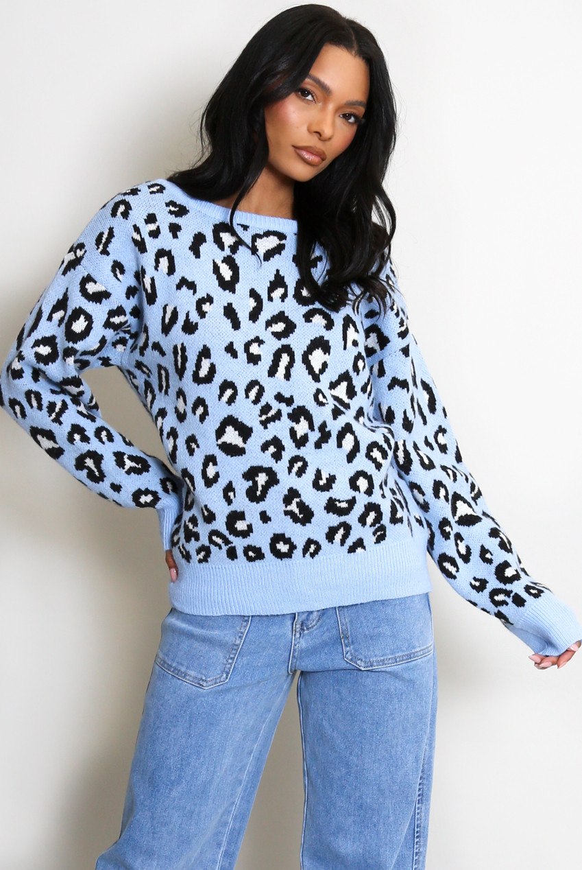Bow Back Leopard Jumper - Buy Fashion Wholesale in The UK