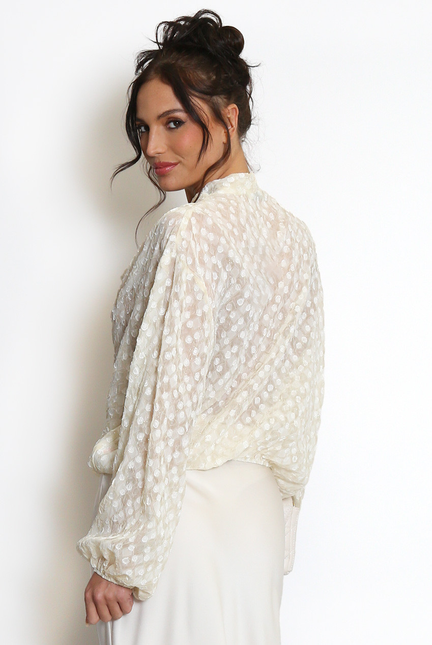Cross Over Blouse With Neck Tie - Buy Fashion Wholesale in The UK
