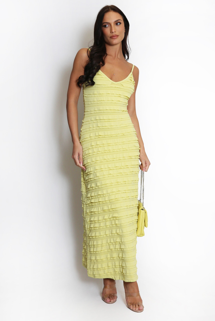 Strappy Textured Maxi Dress- Buy Fashion Wholesale in The UK