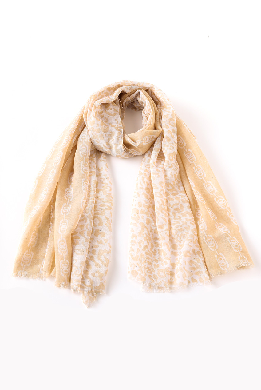 Leopard And Chain Print Scarf- Buy Fashion Wholesale in The UK