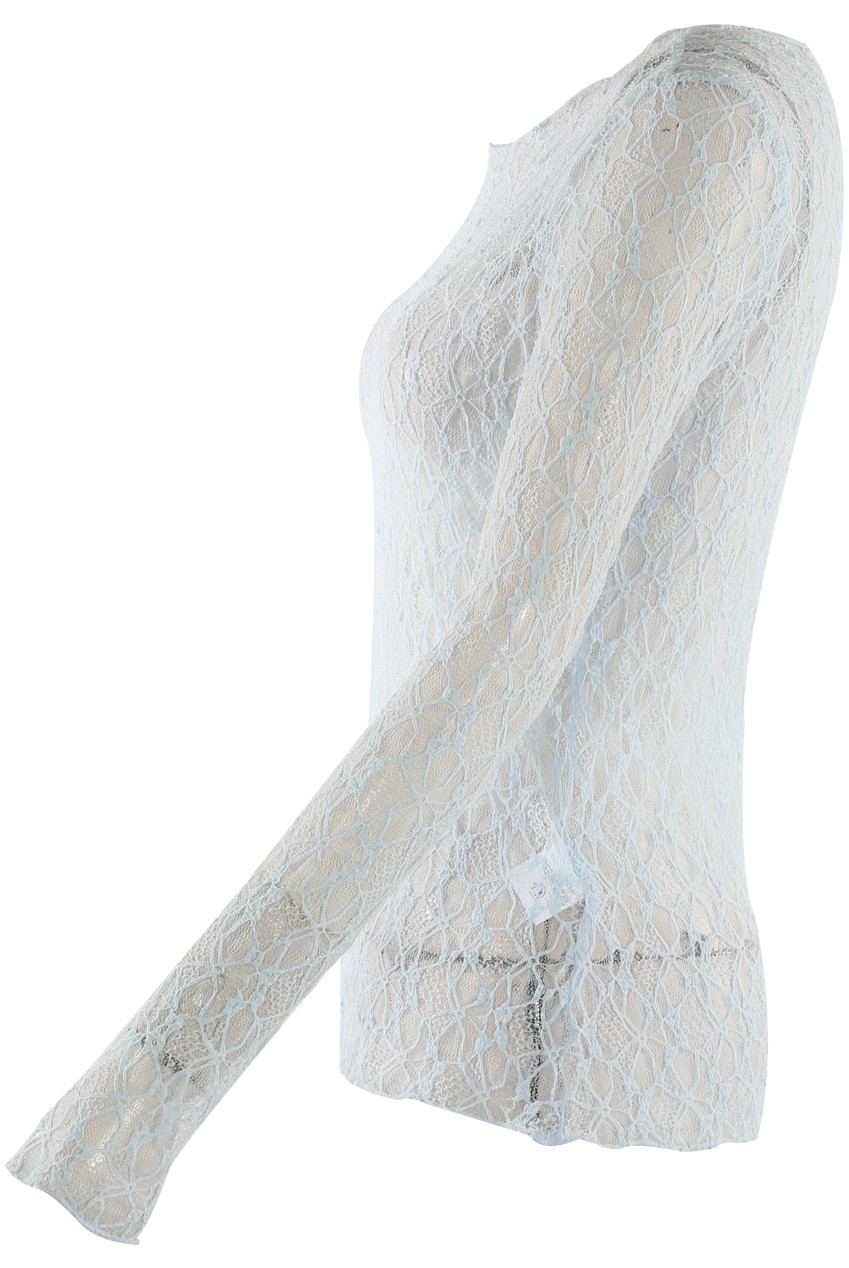 Delicate Sheer Lace Long Sleeve Top- Buy Fashion Wholesale in The UK