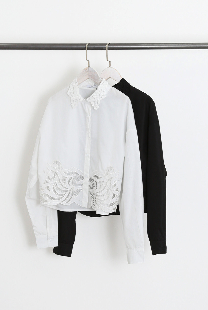 Laser Cut Hem Cropped Blouse - Buy Fashion Wholesale in The UK