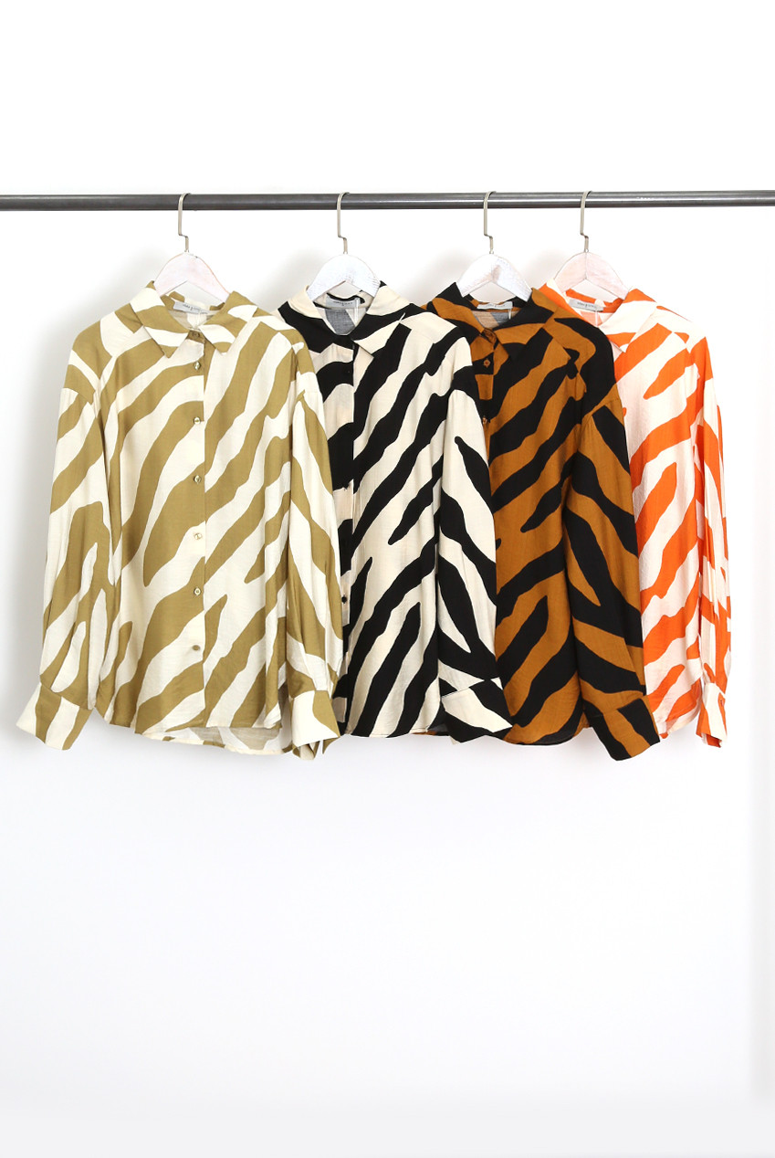 Zebra Print Oversized Blouse - Buy Fashion Wholesale in The UK
