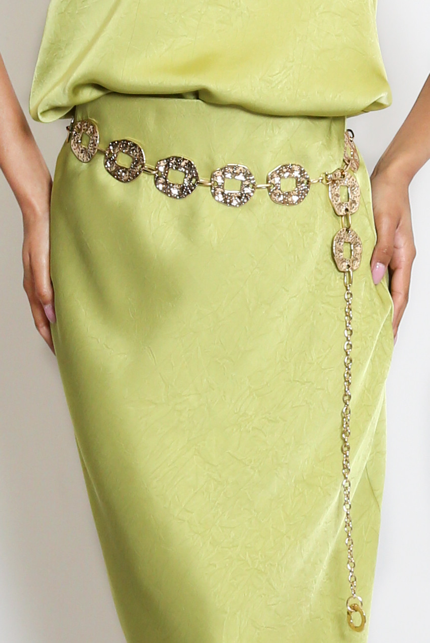 Embossed Circular Chain Belt Buy Fashion Wholesale in The UK