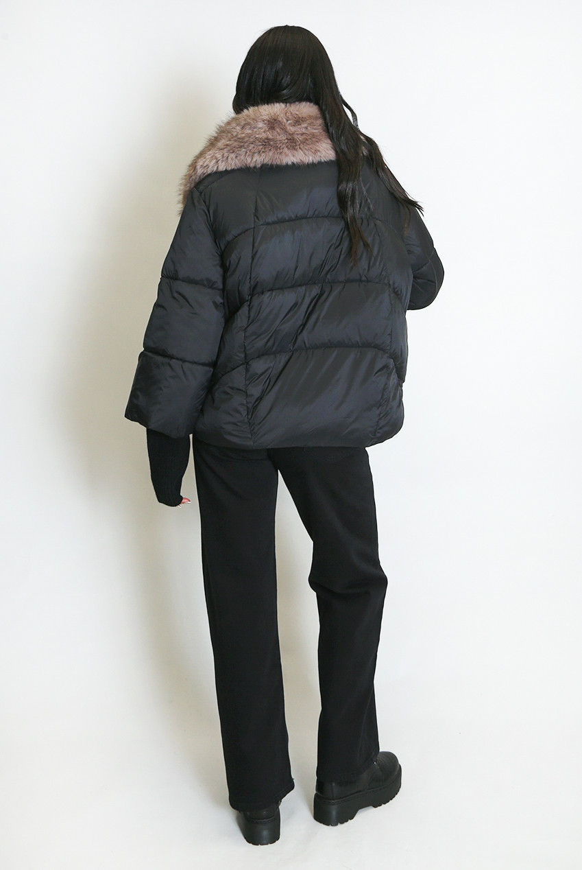 Knitted Cuff Puffer Jacket - Buy Fashion Wholesale in The UK