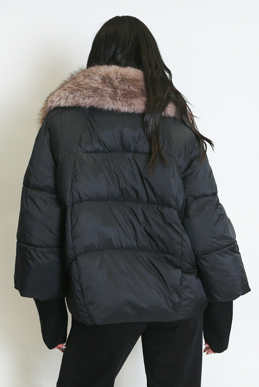 Knitted Cuff Puffer Jacket - Buy Fashion Wholesale in The UK