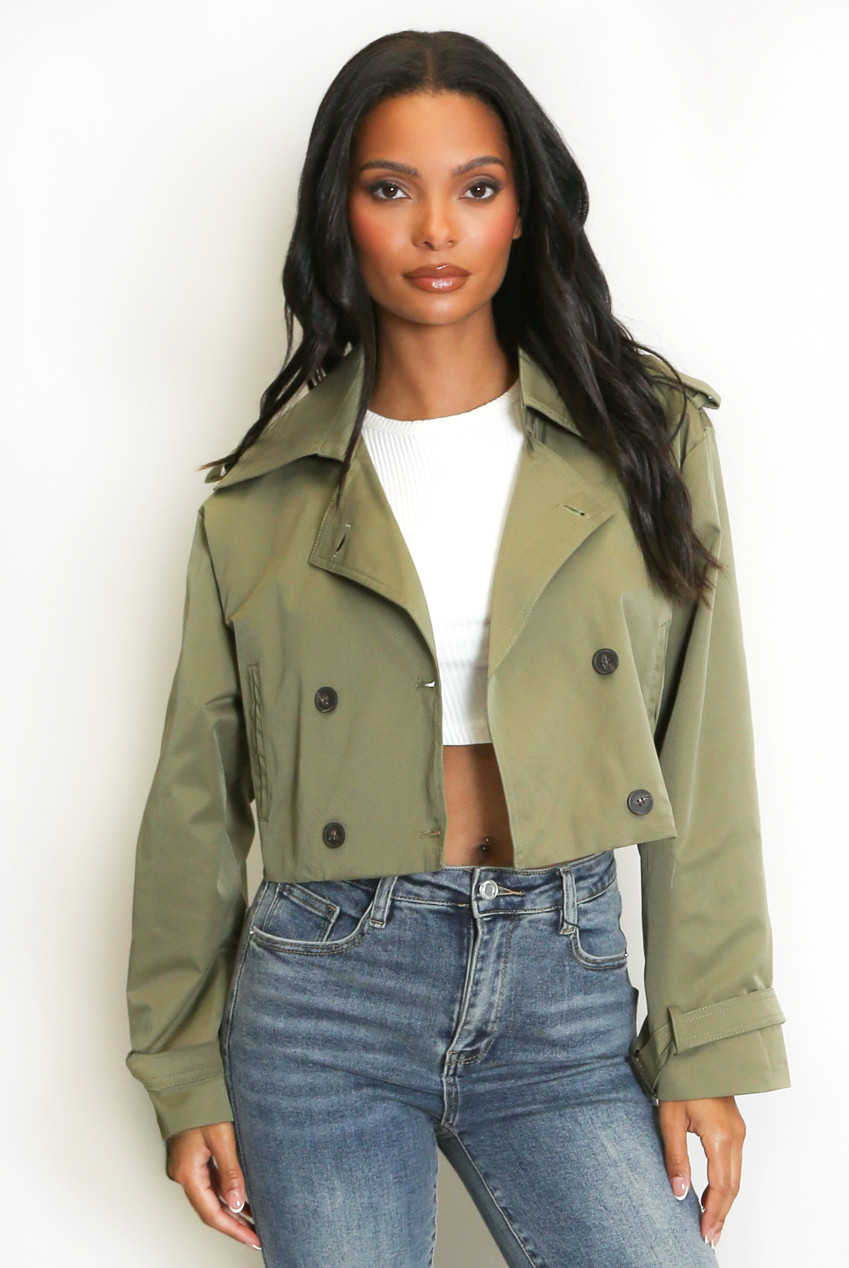 Short Boxy Trench Coat - Buy Fashion Wholesale in The UK