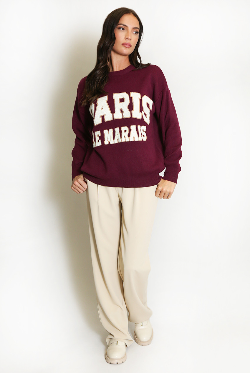 Paris Embossed Jumper - Buy Fashion Wholesale in The UK