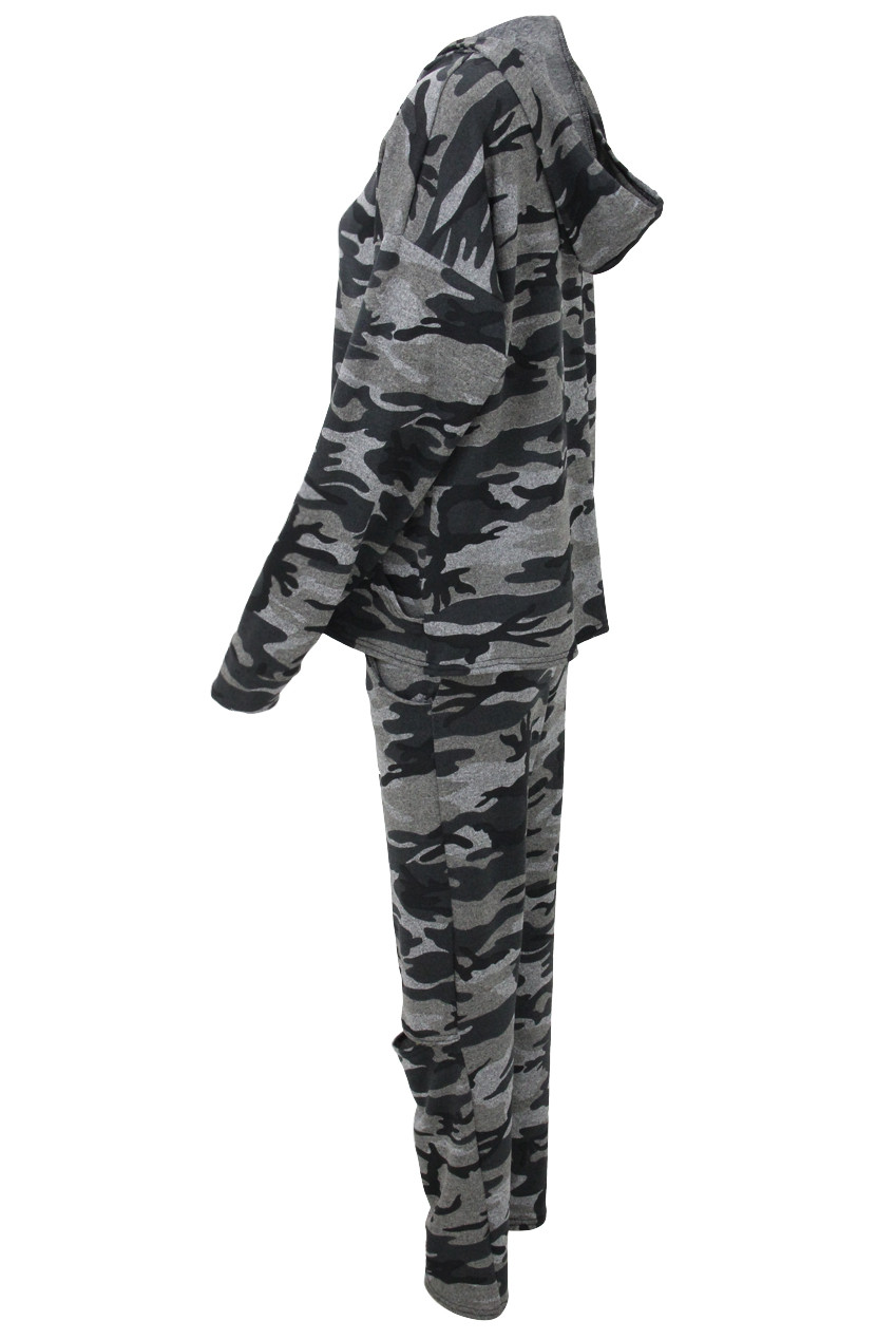 Camouflage Ripped Knee Tracksuit
