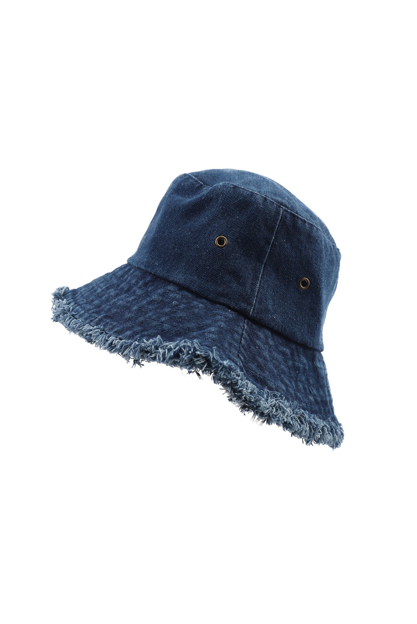 Frayed Edge Denim Bucket Hat - Buy Fashion Wholesale in The UK