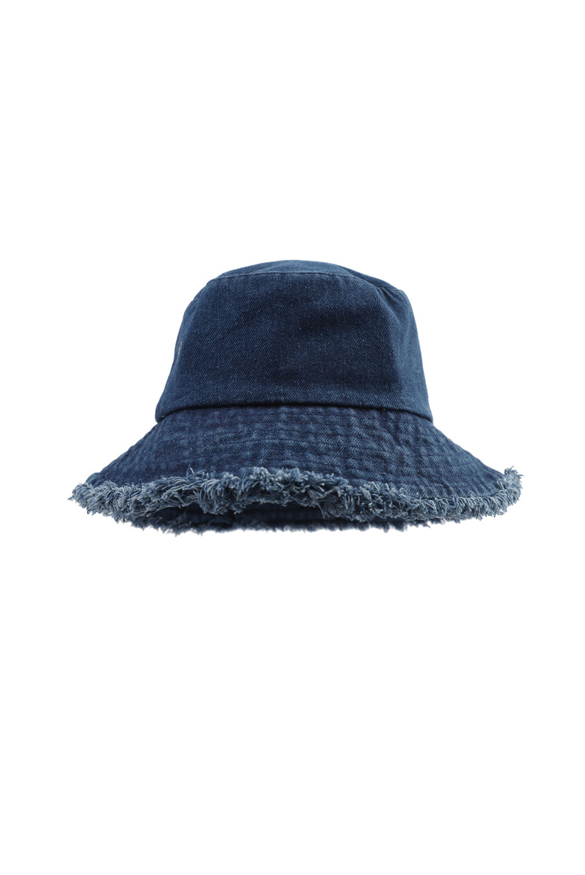 Frayed Edge Denim Bucket Hat - Buy Fashion Wholesale in The UK