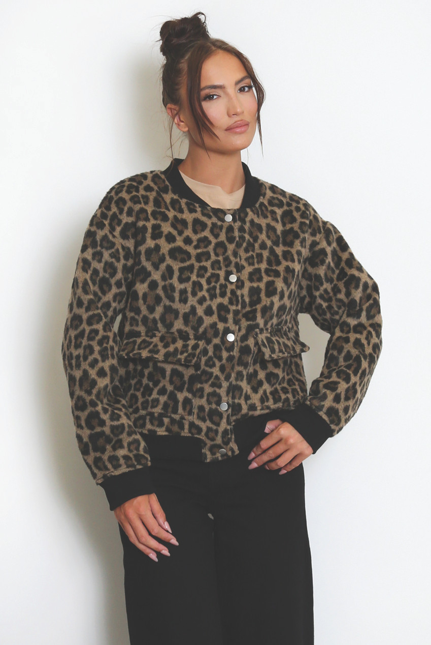 Leopard Bomber Jacket - Buy Fashion Wholesale in The UK