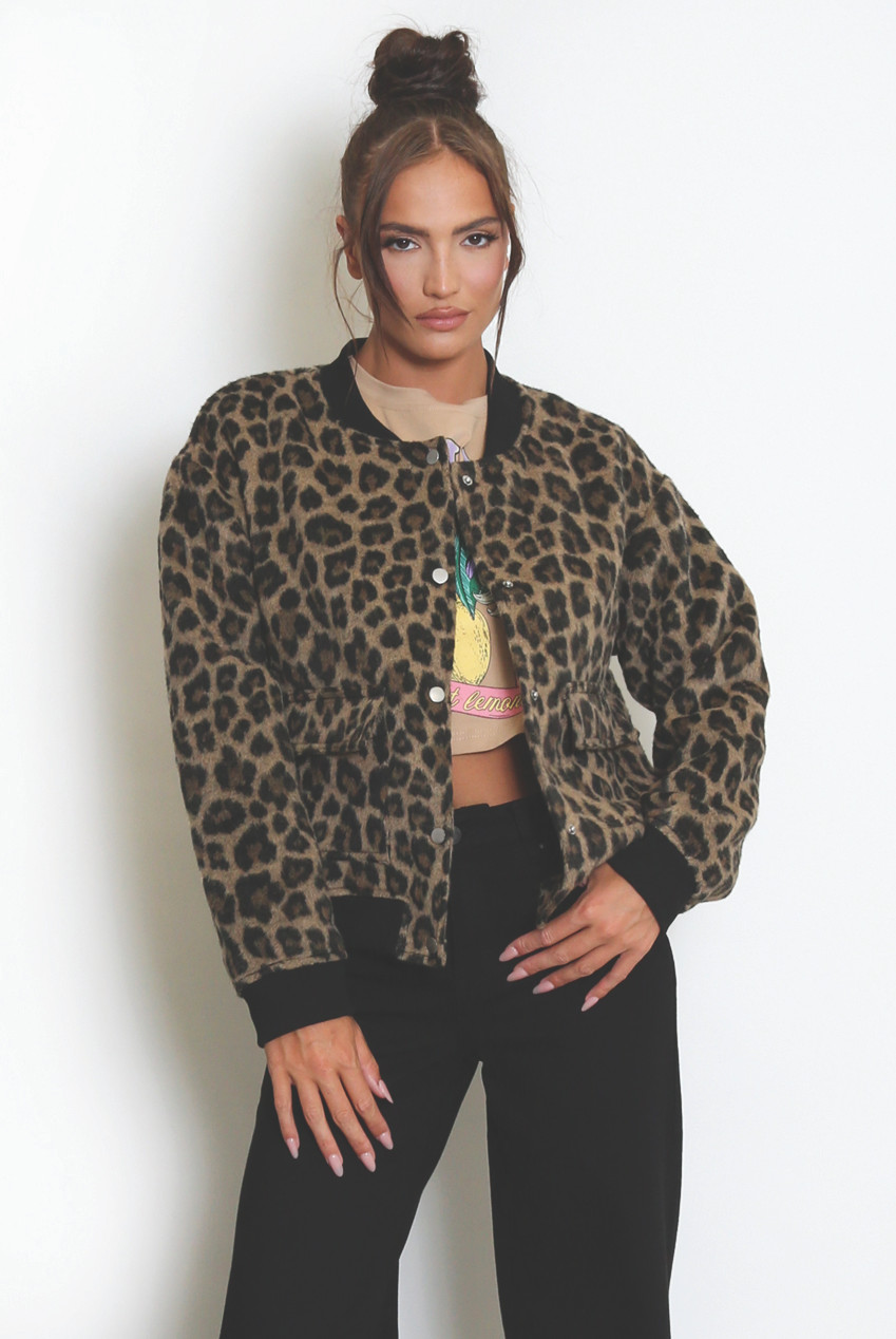 Leopard Bomber Jacket - Buy Fashion Wholesale in The UK