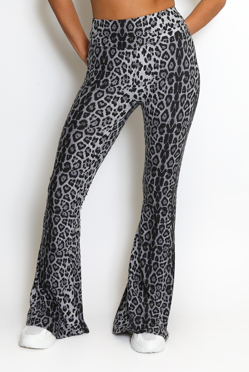 Leopard Bell Bottom Legging - Buy Fashion Wholesale in The UK