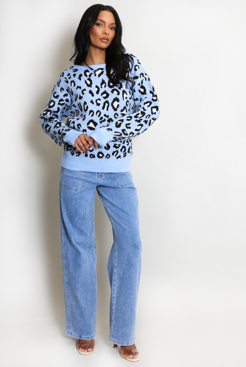 Bow Back Leopard Jumper - Buy Fashion Wholesale in The UK
