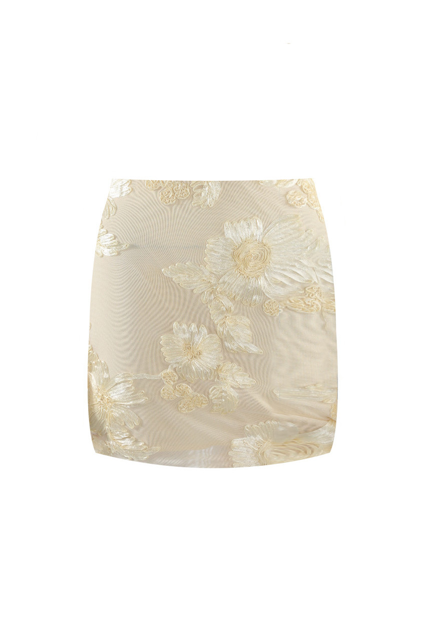 Floral Lace Lined Mini Skirt - Buy Fashion Wholesale in The UK