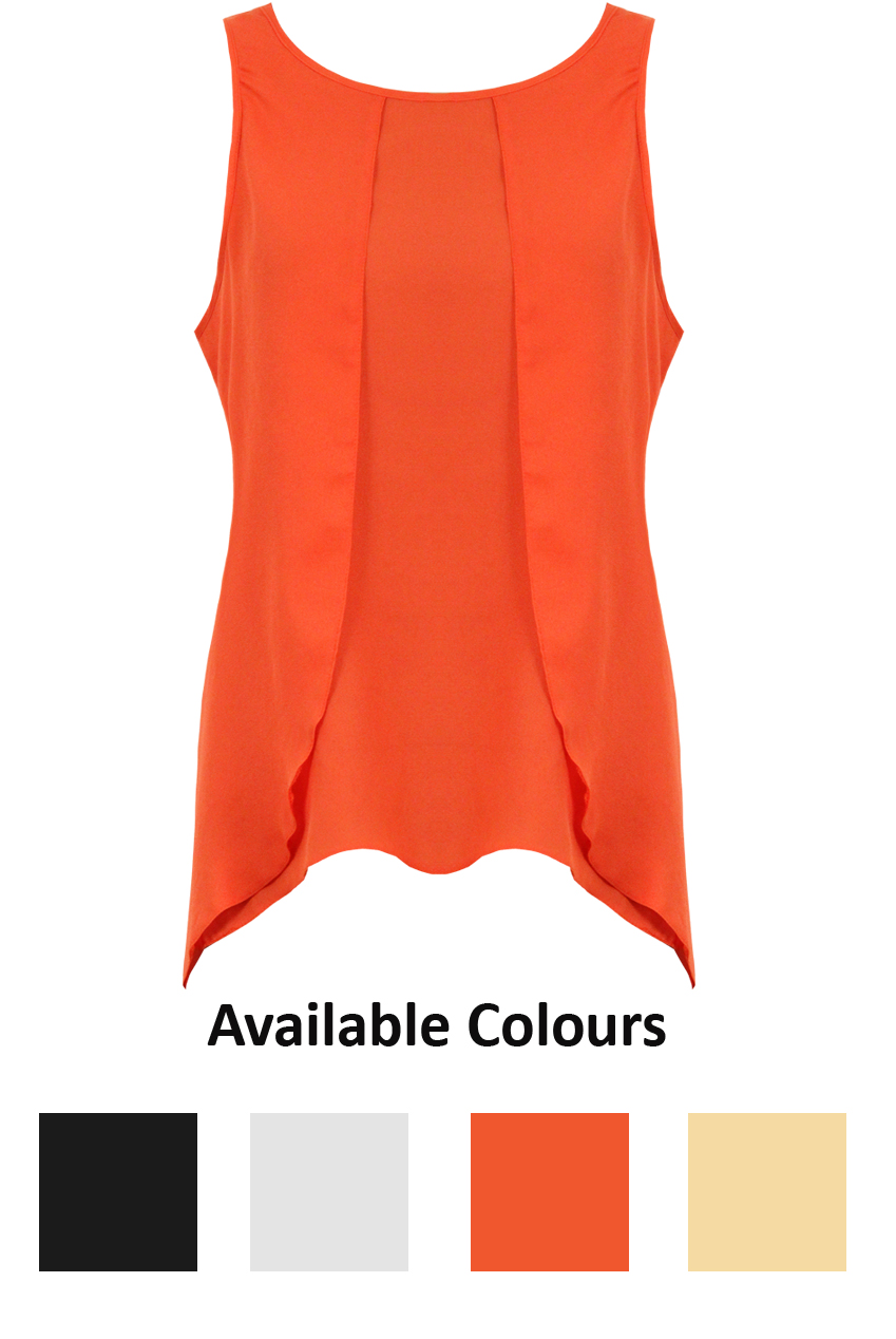 Front & Back Layered High Low Tops - 4 Colours - Babez London