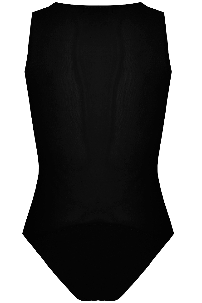 Black Netted Sleeveless Bodysuit - Buy Fashion Wholesale in The UK
