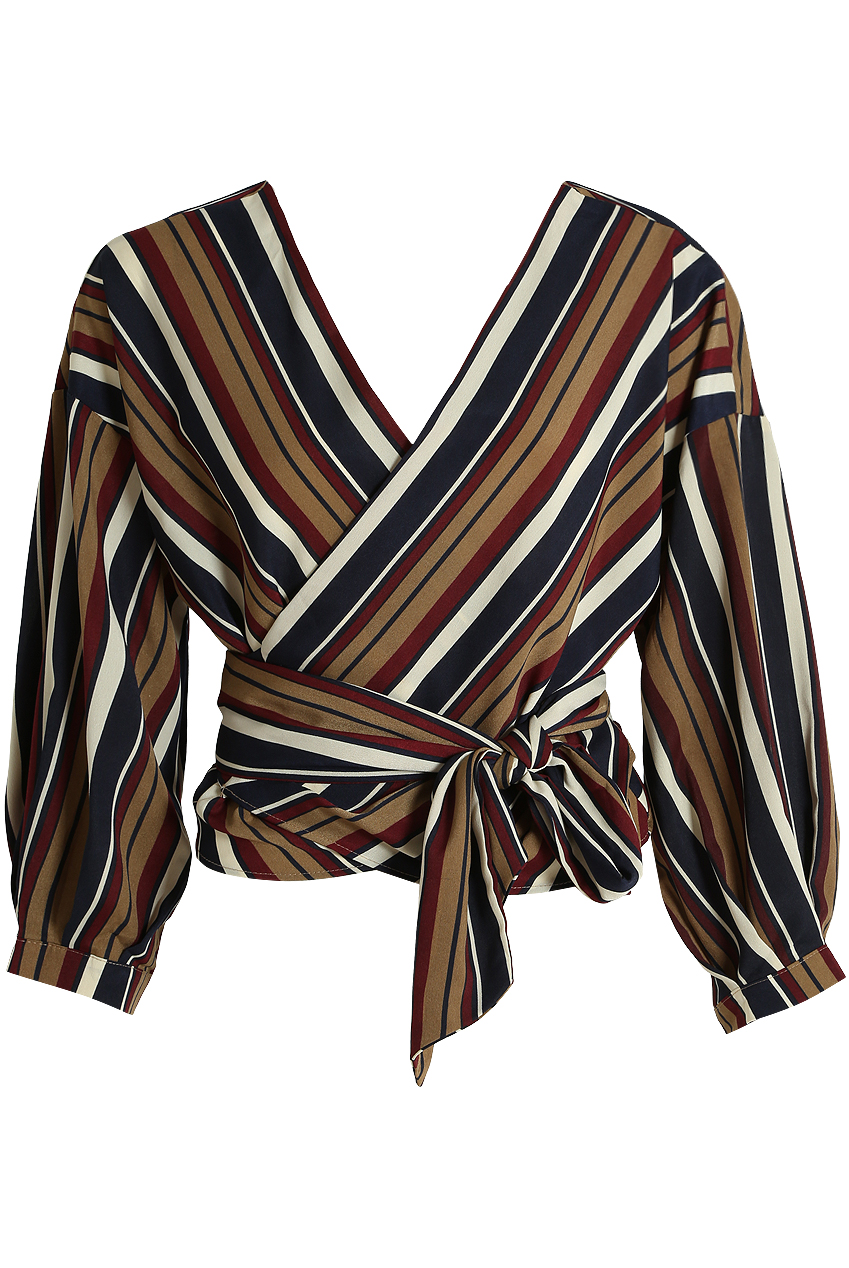 Stripe Crossover Blouse - Buy Fashion Wholesale in The UK