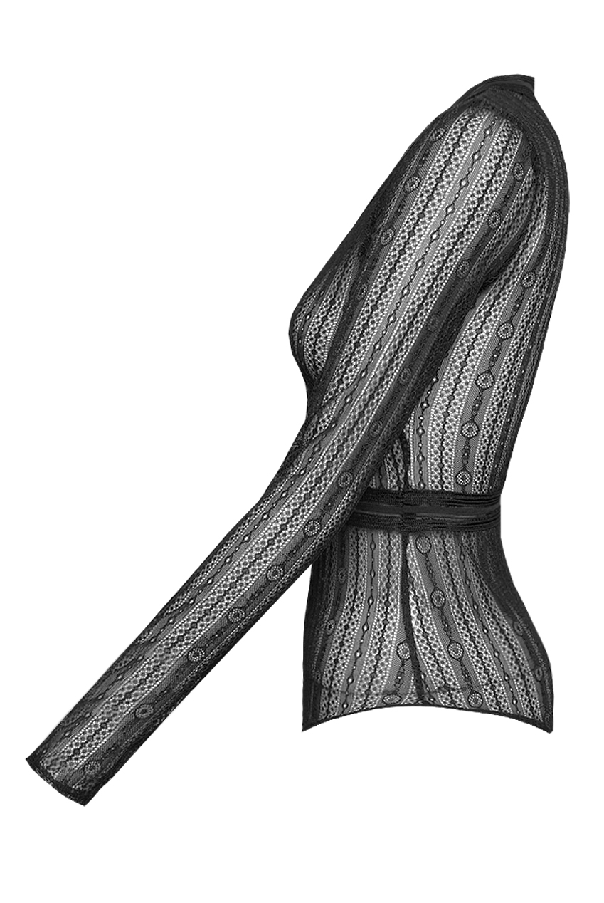 Front Low Neck Netted Bodysuit- Buy Fashion Wholesale in The UK