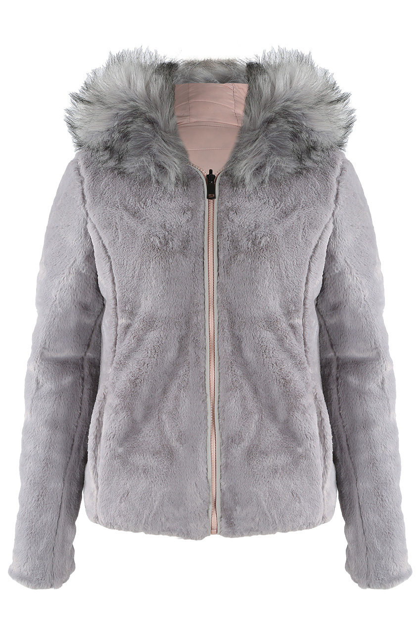 Padded Faux Fur Hood Reversible Jacket - Buy Fashion Wholesale in The UK