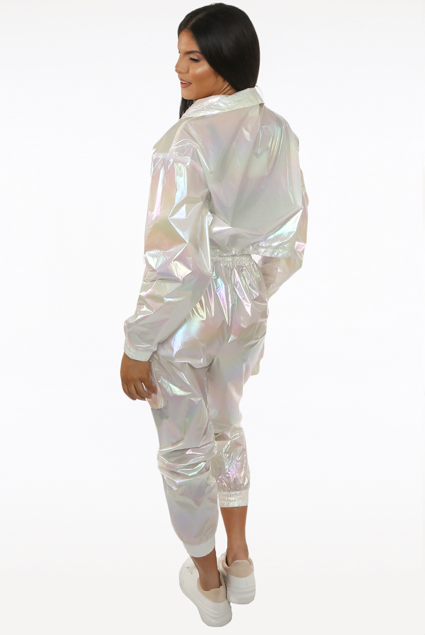 Reflective Cropped Zip Up Jacket - Buy Fashion Wholesale in The UK