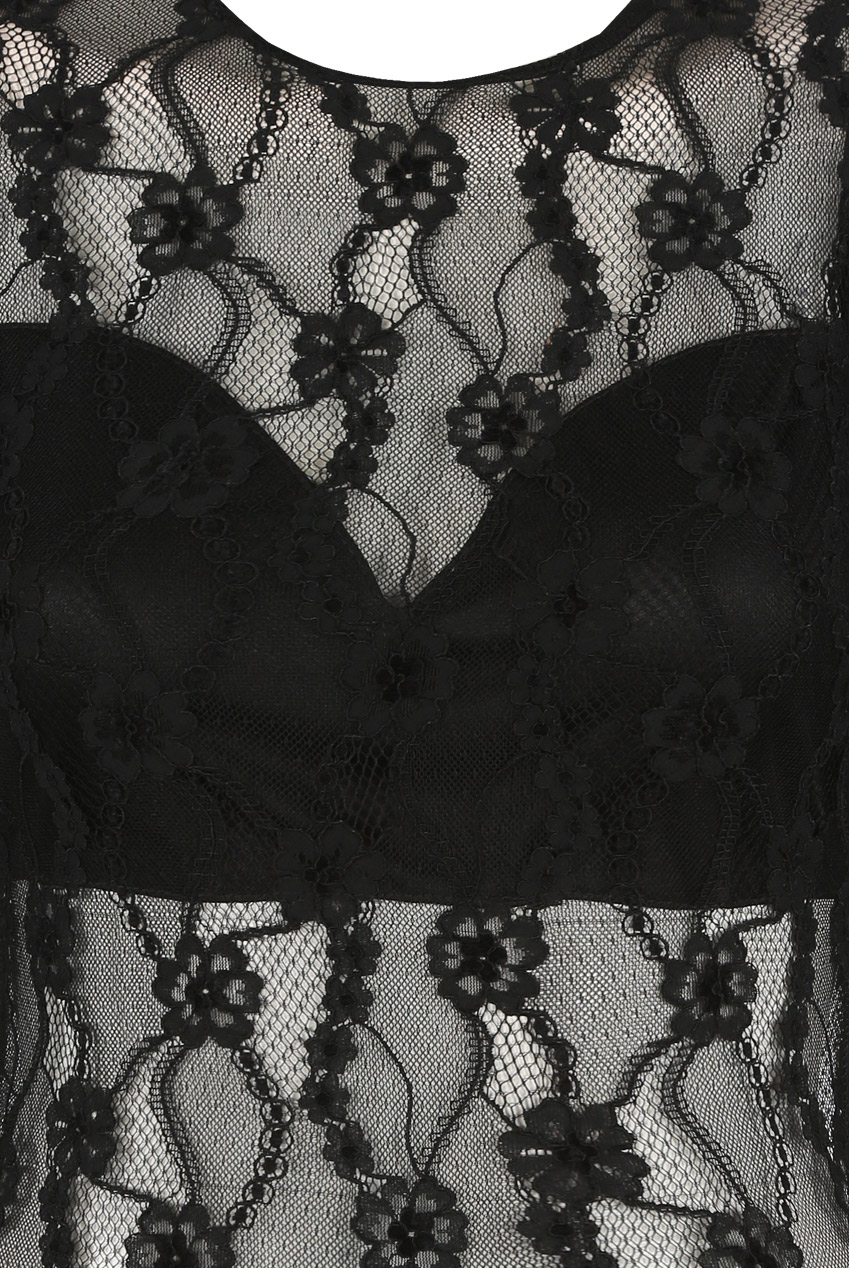 Floral Lace Netted Bodysuit- Buy Fashion Wholesale in The UK