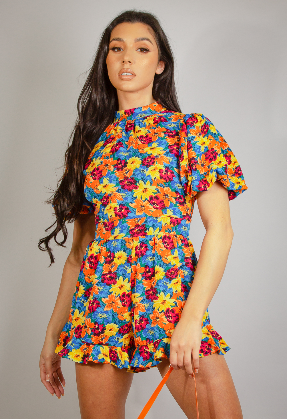 Backless Floral Playsuit- Buy Fashion Wholesale in The UK
