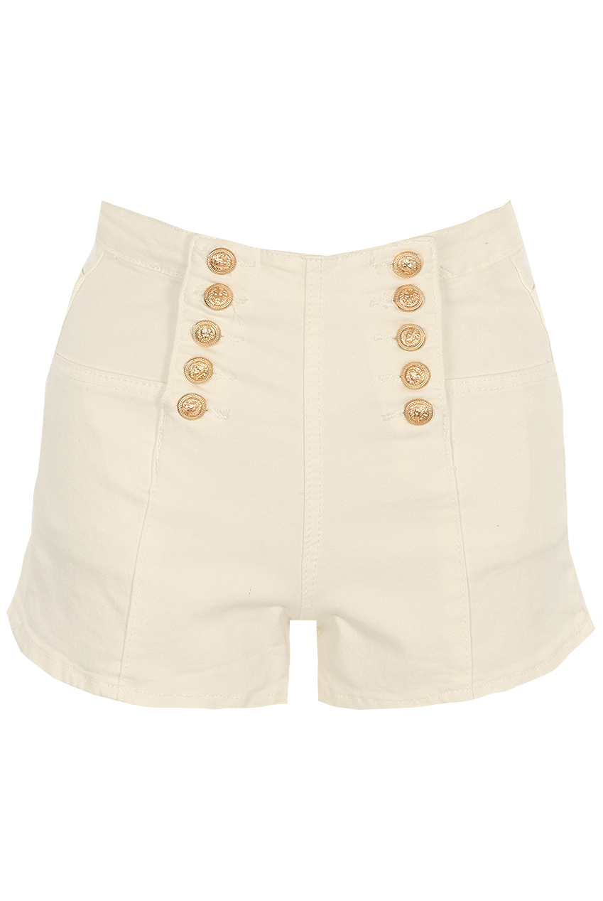 Button Front Denim Shorts- Buy Fashion Wholesale in The UK