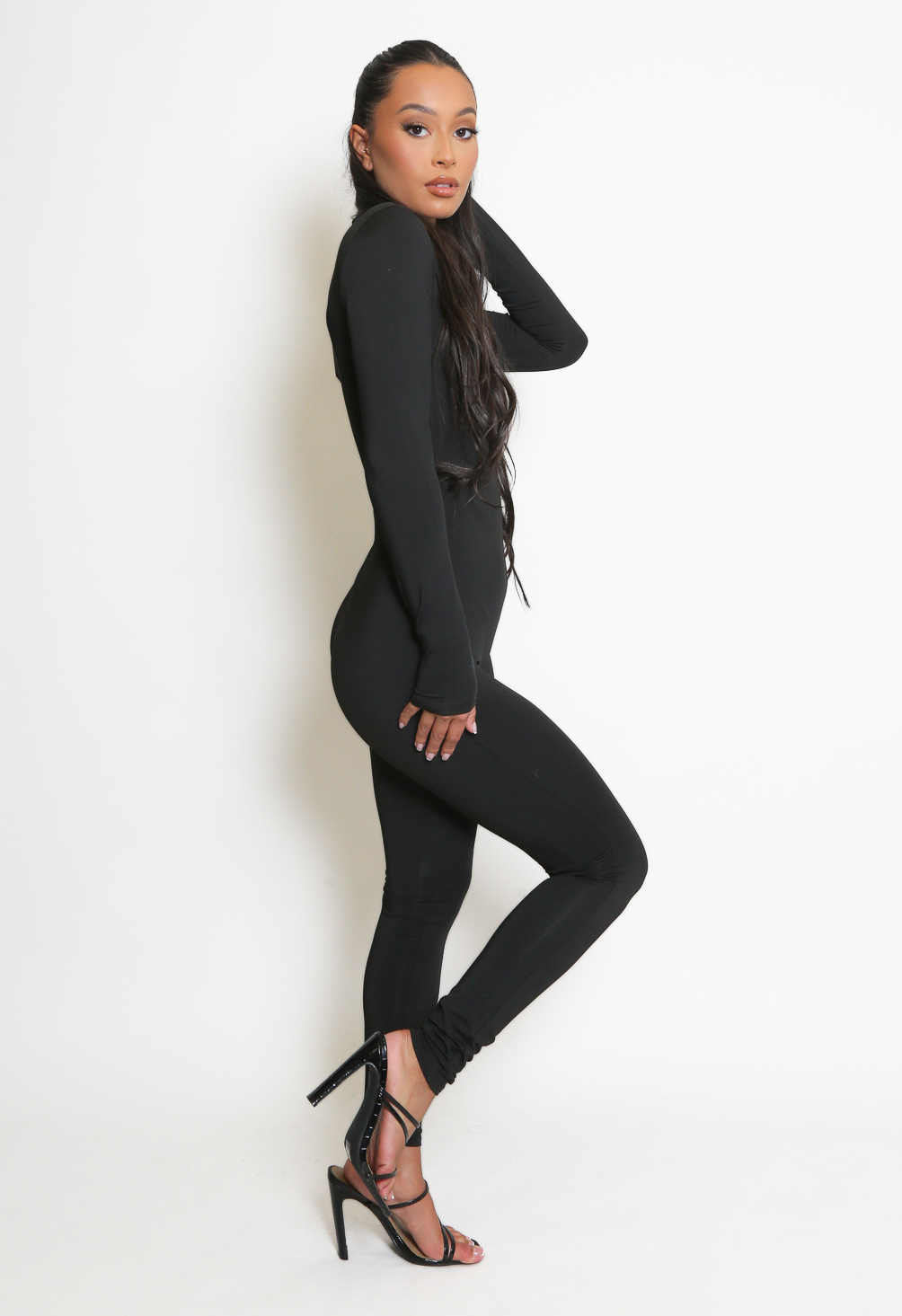 High Neck Zip Up Unitard - Buy Fashion Wholesale in The UK