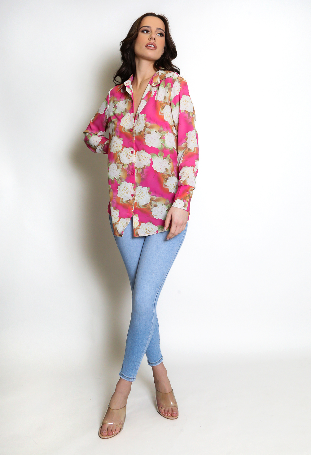 Rose Print Blouse - Buy Fashion Wholesale in The UK