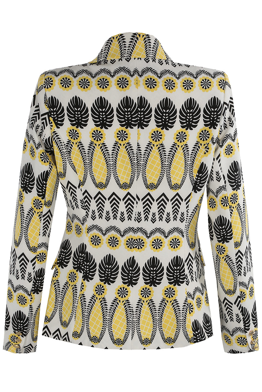 Yellow Printed Double Breasted Blazer - Buy Fashion Wholesale in The UK