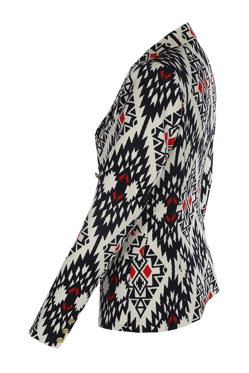 Diamond Print Double Breasted Blazer - Buy Fashion Wholesale in The UK