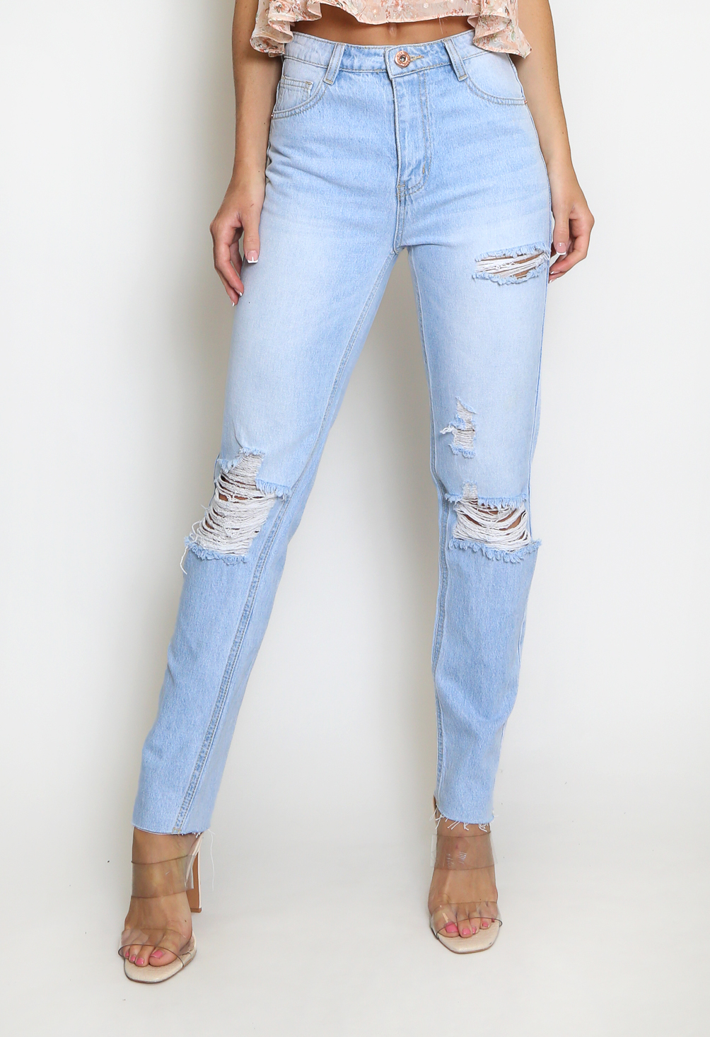 Light Wash Ripped Jeans - Buy Fashion Wholesale in The UK