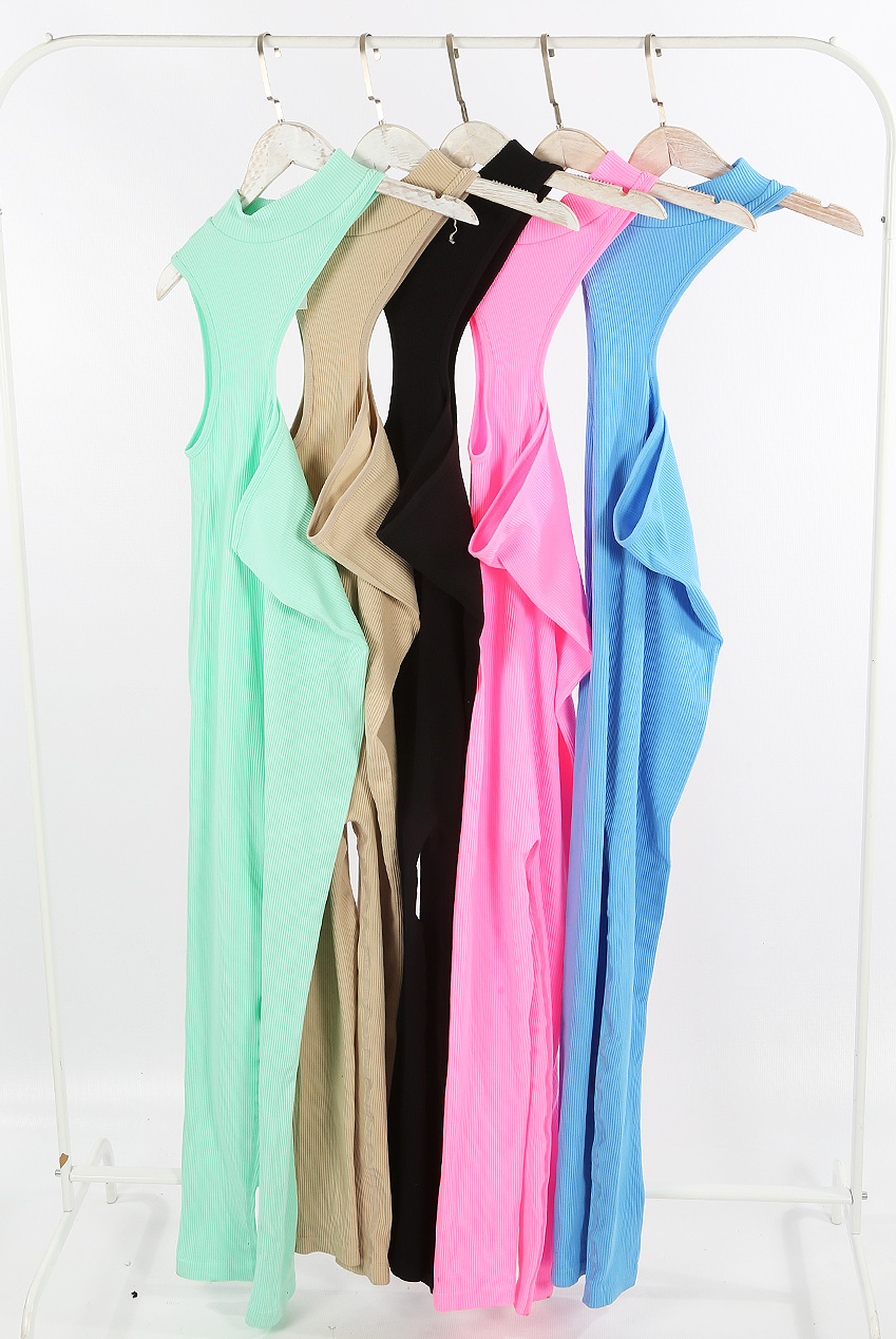 High Neck Cut Out Ribbed Unitard - Buy Fashion Wholesale in The UK